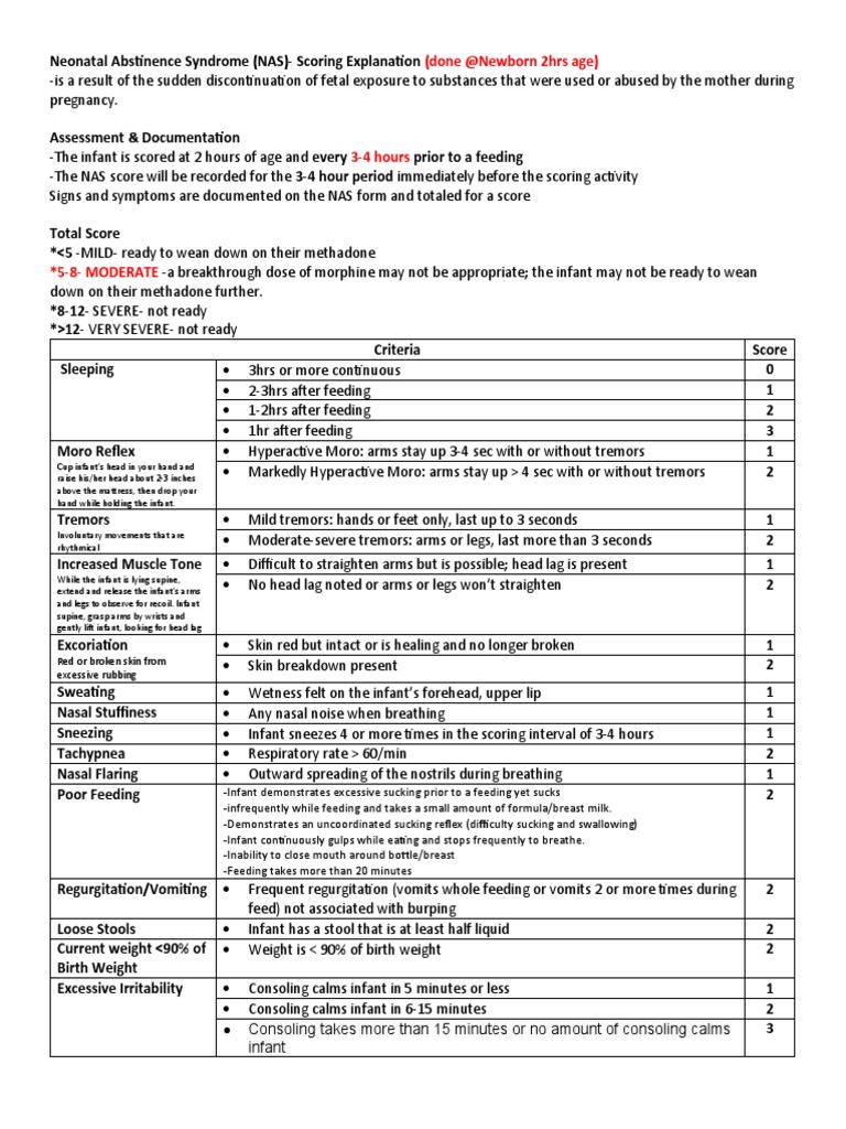 Neonatal Abstinence Syndrome | PDF | Human Diseases And Disorders ...