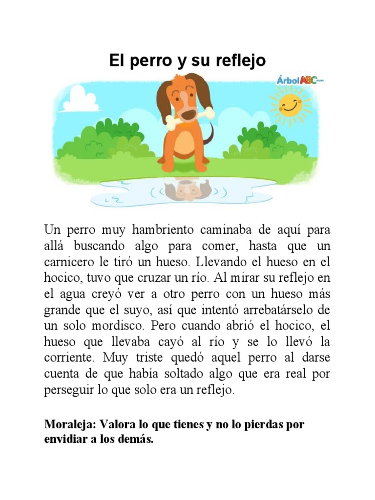 El Perro Y Su Reflejo En El Río Fábula Sale | www.simpleplanning.net