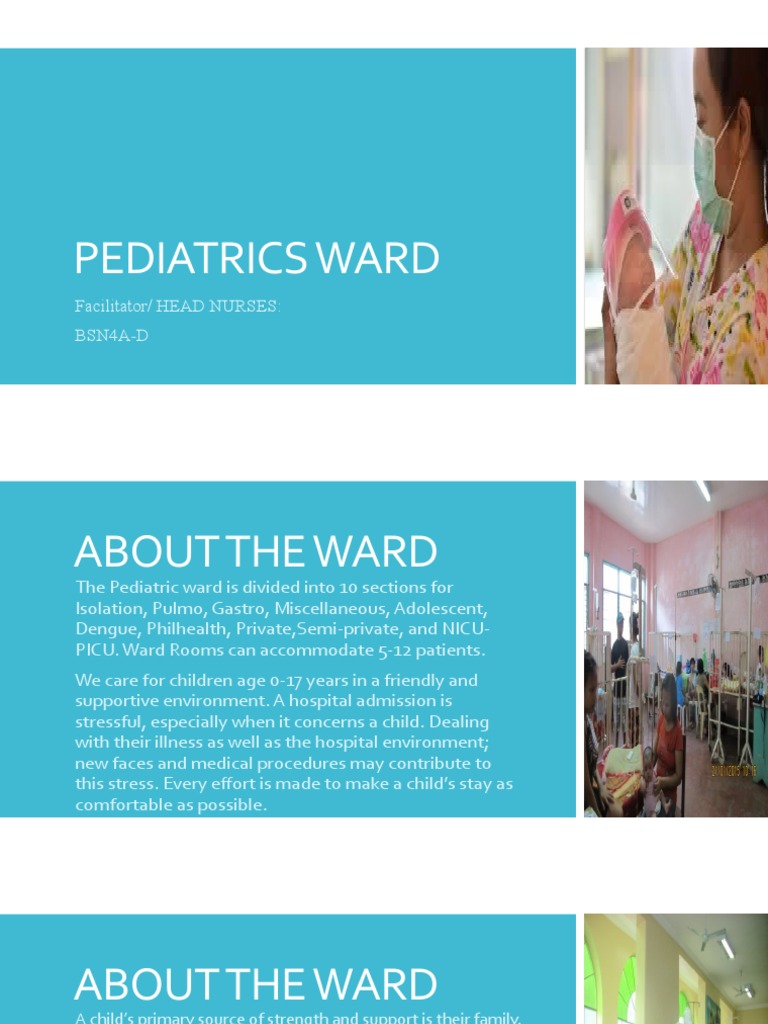 Pediatrics Ward: Facilitator/ HEAD NURSES: Bsn4A-D | PDF | Hospital ...