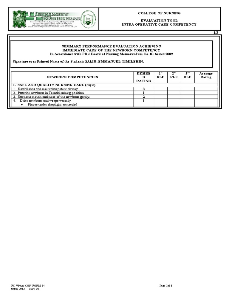 Uc-Vpaa-Con-Form-14 Page 1of 3 June 2012 Rev 00: ST ND RD | PDF ...