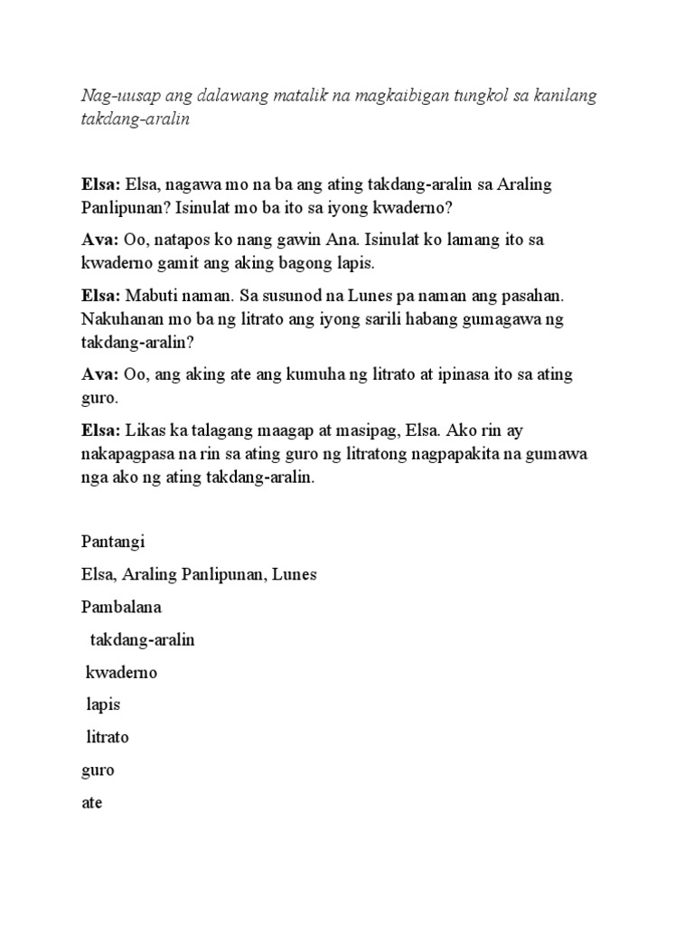 Sanaysay Activity | PDF