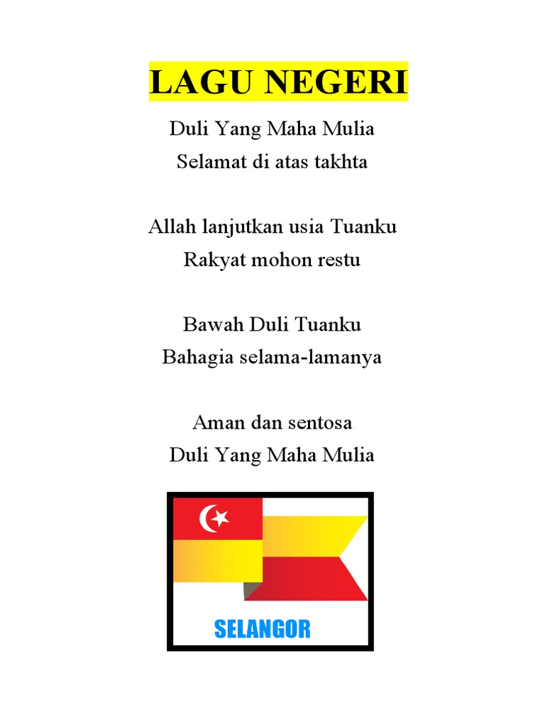 Lagu Negeri Selangor | PDF