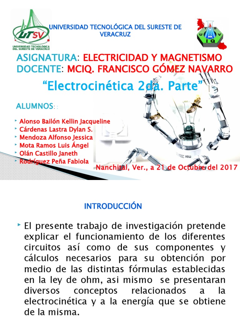 Electrocinética - Electricidad y Magnetismo - 2da. Part | PDF | Resistencia Eléctrica y ...