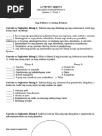 Pagsasanay Sa Civics 3 - Simbolo NG Mapa | PDF