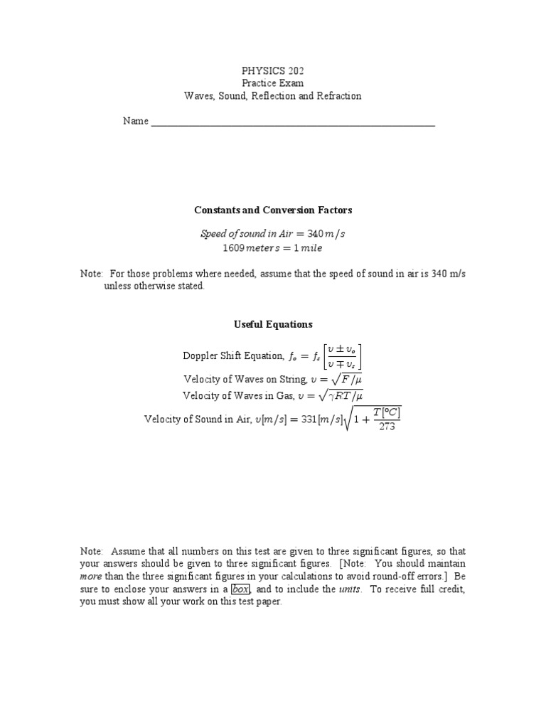 Physics 202 Pdf Sound Waves