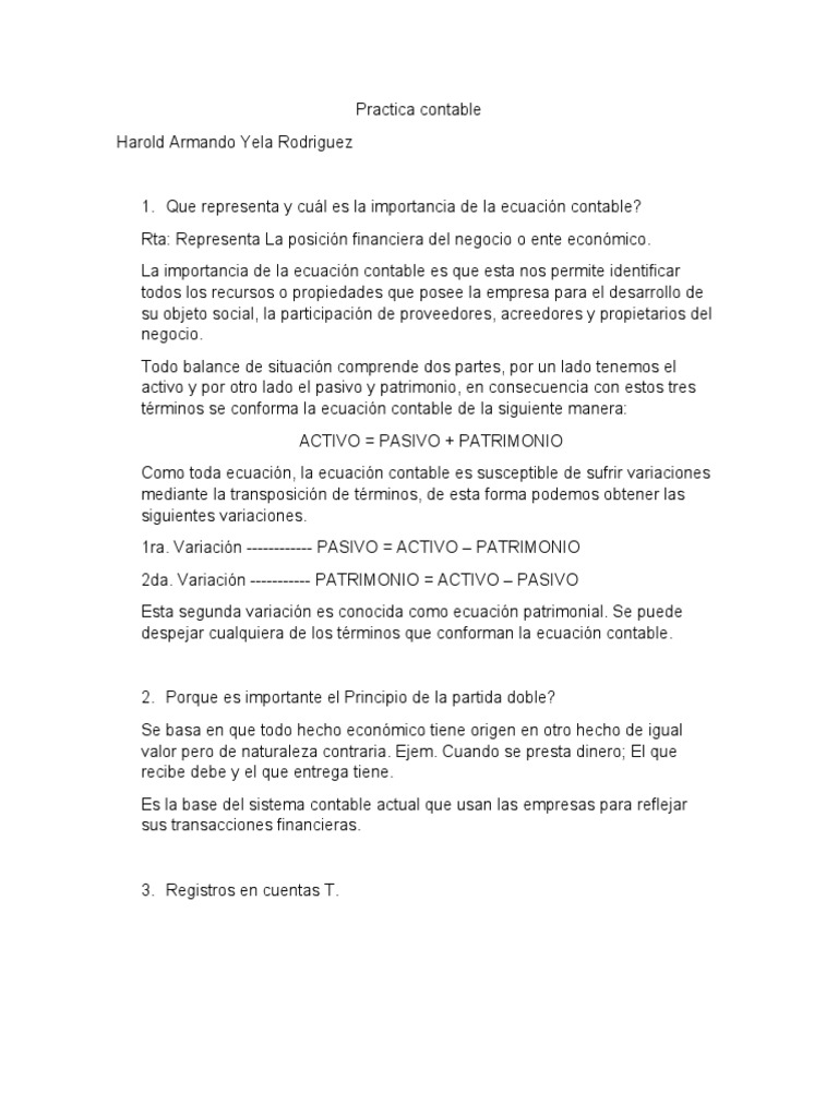 Actividad N. 4 Practica Contable | PDF | Contabilidad | Dinero