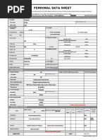 Personal Data Sheet CS Form No. 212 Revised 2017 | PDF | Passport ...