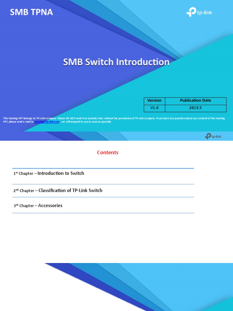 (TPNA SMB 1) Switch - Switch Introduction | PDF | Network Switch | Computer Network