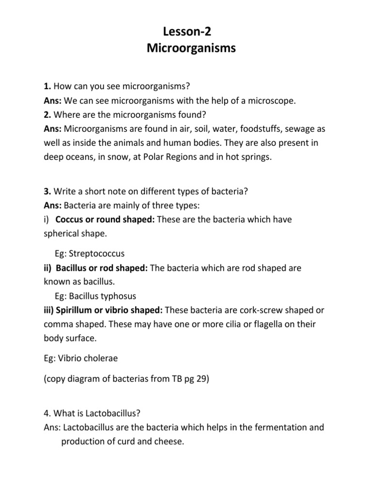 Microorganisms Notes | PDF | Sewage Treatment | Microorganism