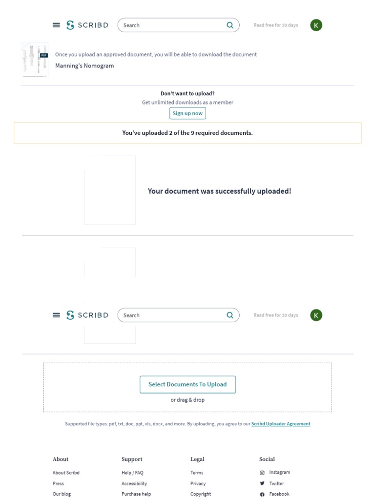 Manning's Nomogram: Once You Upload An Approved Document, You Will Be ...