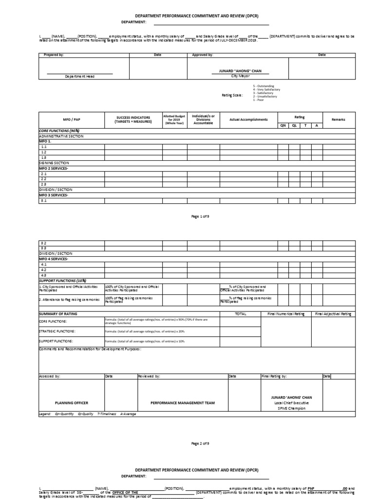 Ipcr And Dpcr Blank Pdf Economies