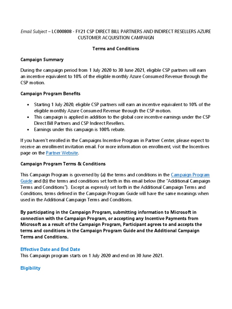 LC808-2 - FY21 CSP Azure Customer Adds Campaign - Direct and Indirect ...
