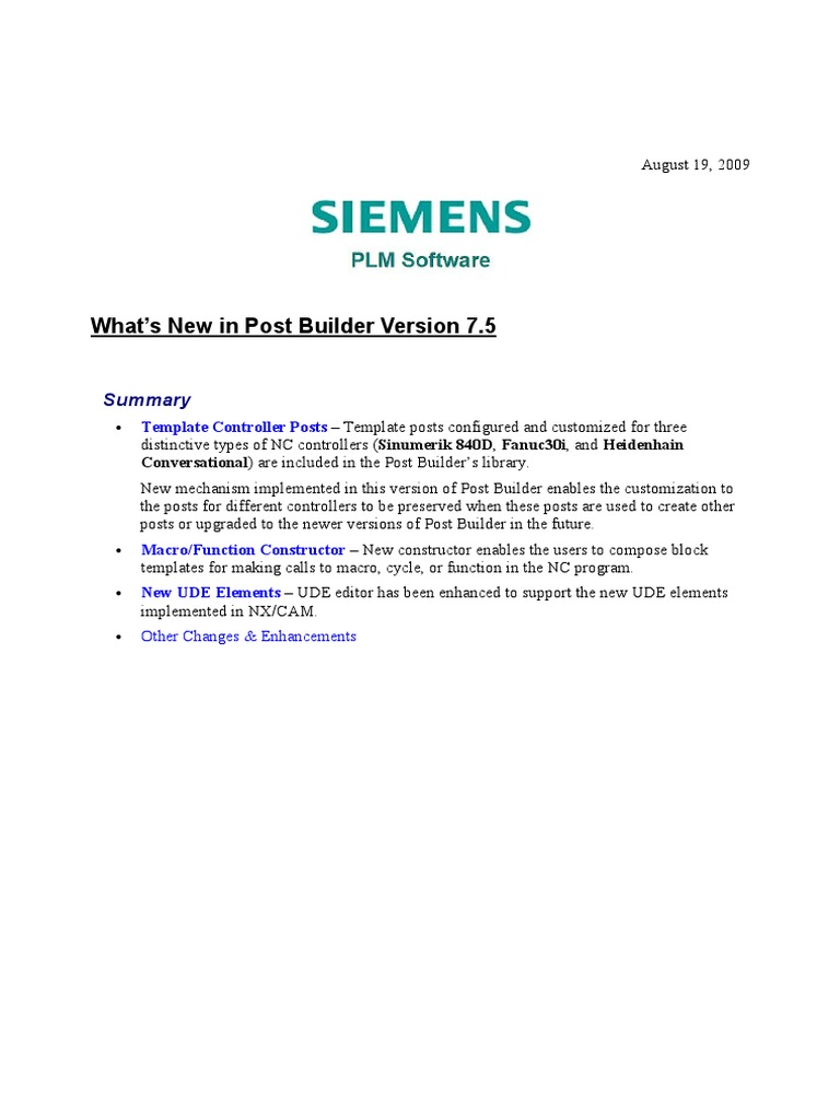 What's New in Post Builder Version 7.5: Template Controller Posts | PDF | Parameter (Computer ...