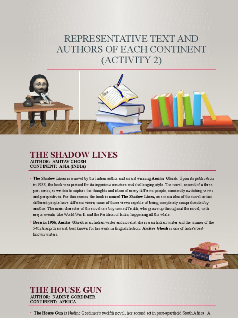 Representative Text and Authors of Each Continent | PDF | Harry Potter ...