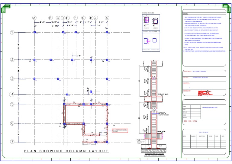 C1 C1 C1 C1: Schedule of Columns | Download Free PDF | Civil ...