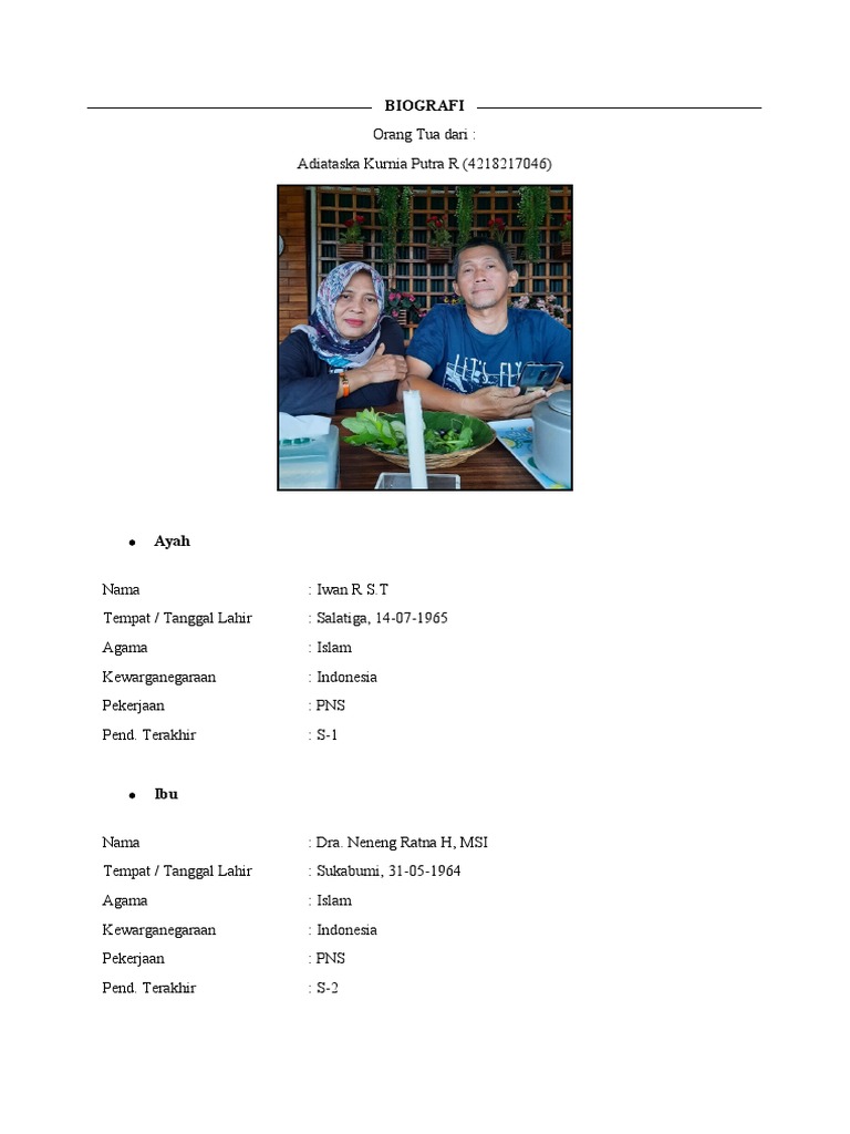 Biografi Orang Tua Pdf