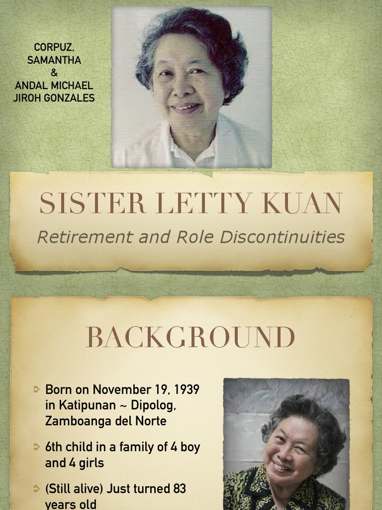 Sister Letty Kuan: Retirement and Role Discontinuities | PDF ...