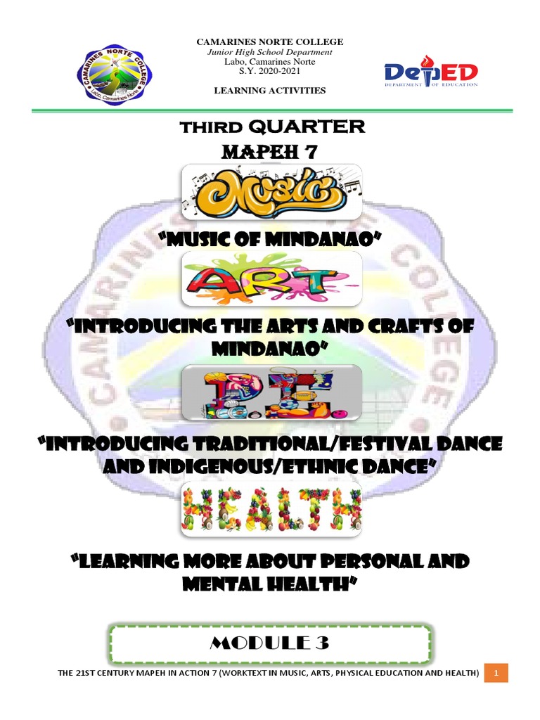 Grade 7 MAPEH Mindanao Module | PDF | Stress (Biology) | Mental Disorder