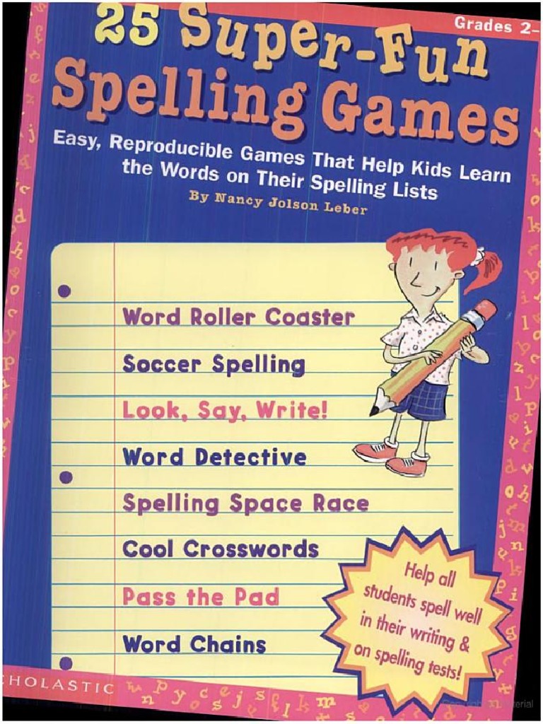 25 Super-Fun Spelling Games - Easy - Reproducible Games That Help Kids ...