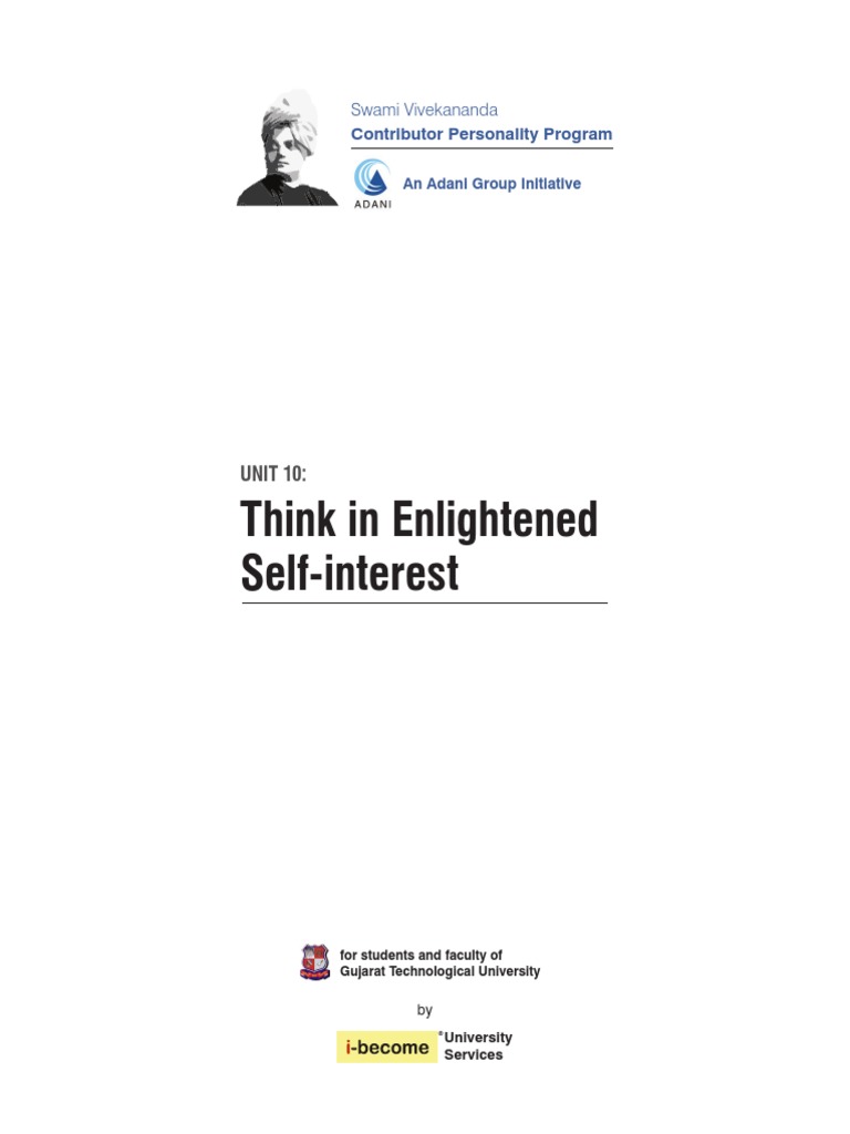 Think in Enlightened Self-Interest: UNIT 10 | PDF