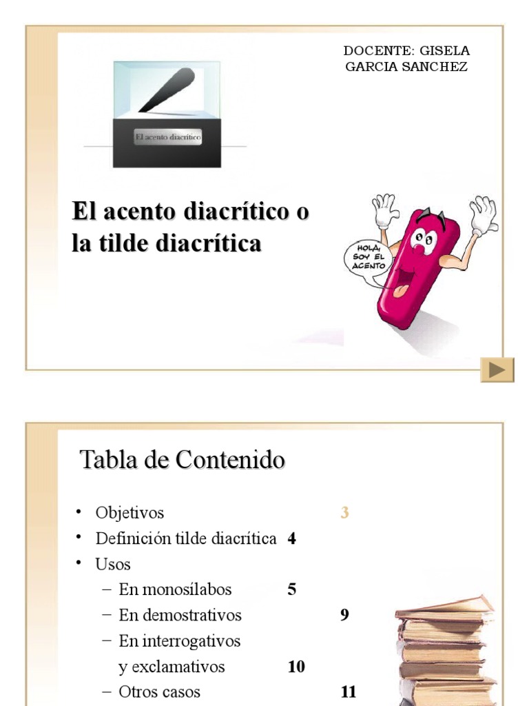 Tilde Diacrítica: Definición y Ejercicios | PDF | Tipología Lingüística ...