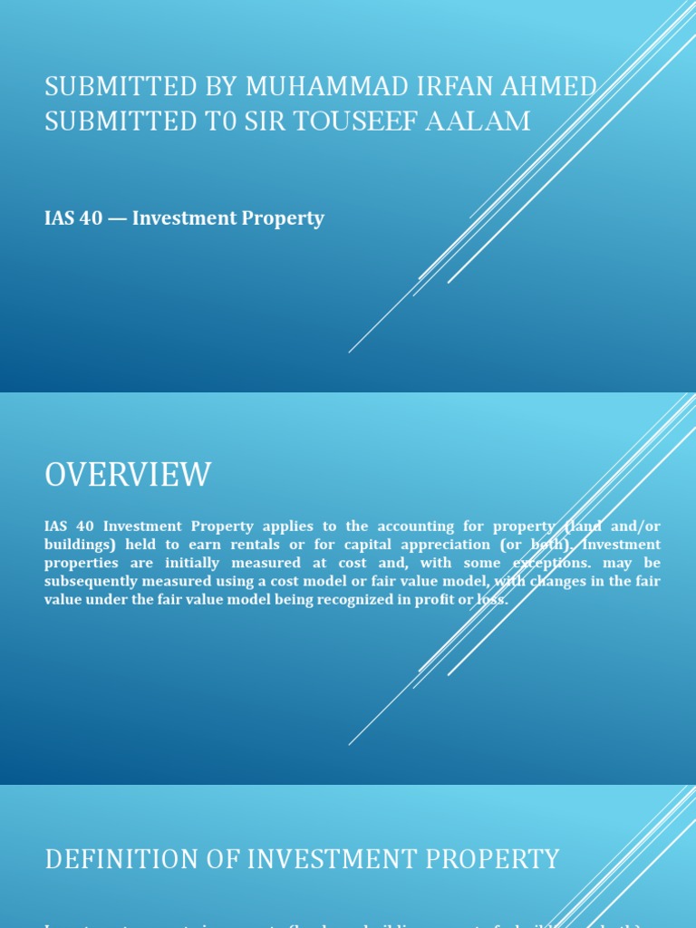 IAS 40 Investment Property | PDF | Fair Value | Investing