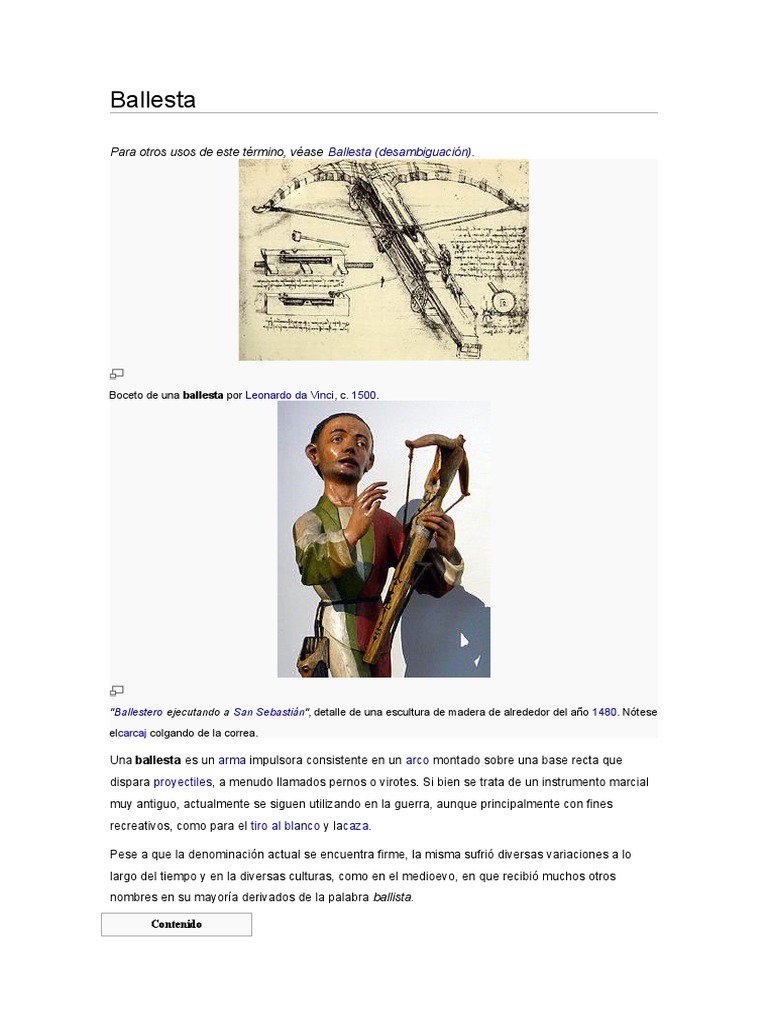La Ballesta - Historia 2 | PDF | Armas de proyectiles | Proyectiles