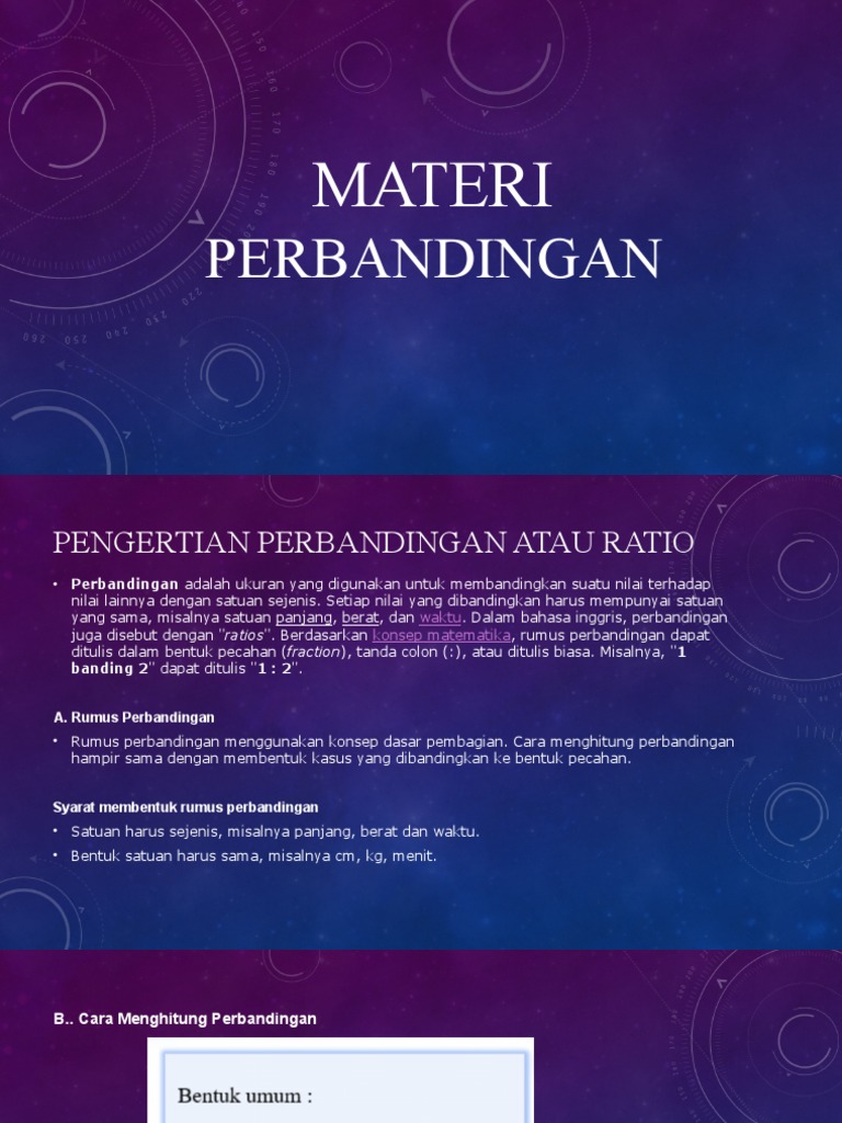 Materi Perbandingan | PDF