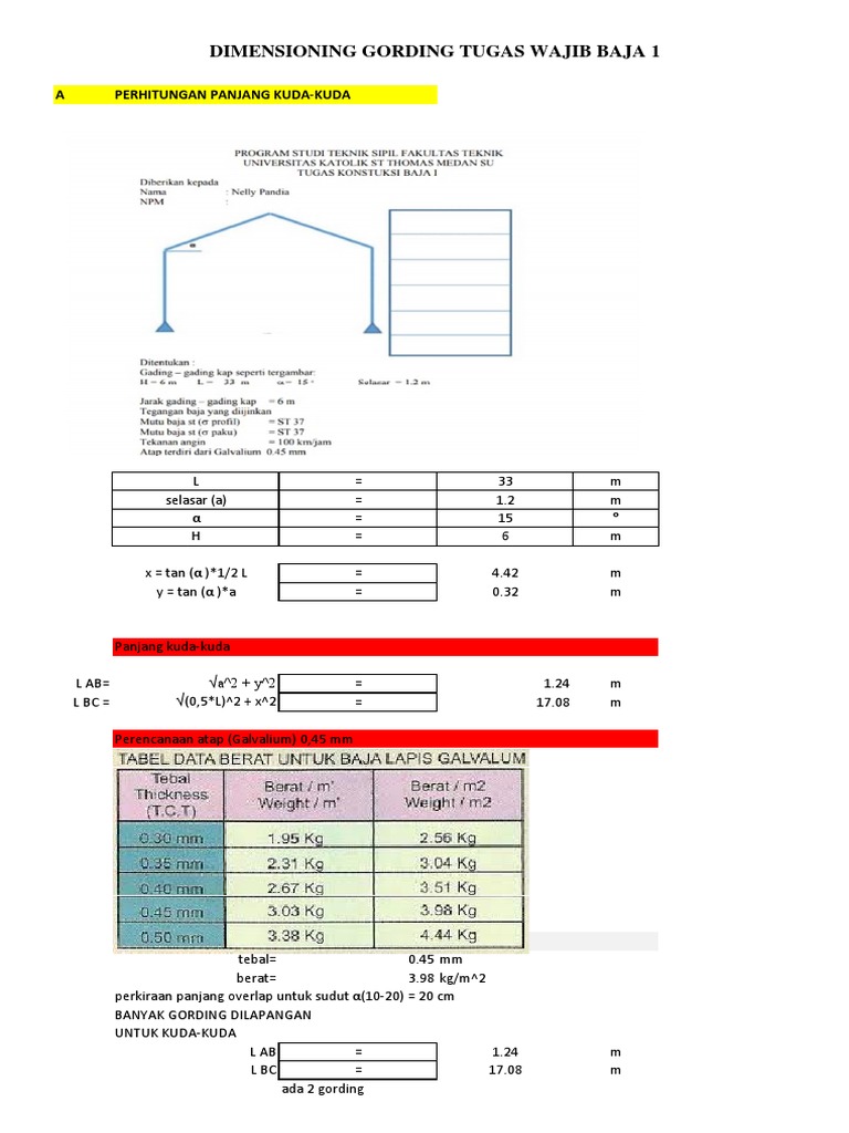 Perencanaan Gording | PDF