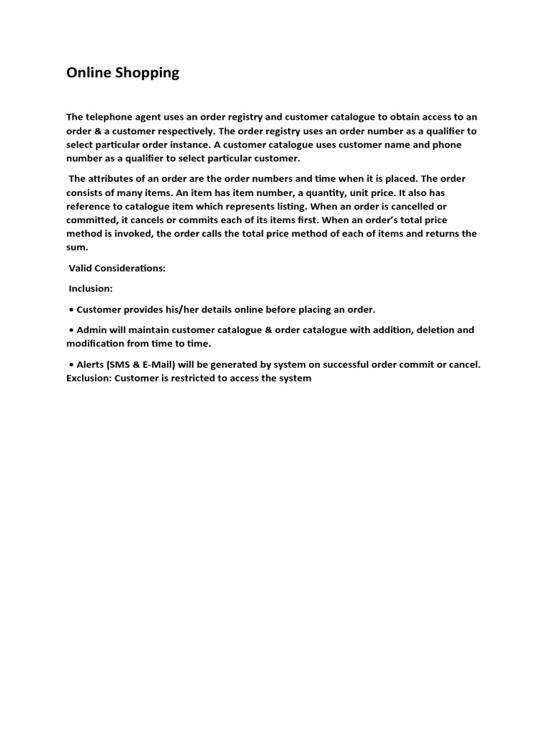 Online Shopping Process Overview | PDF | Online Shopping | Use Case