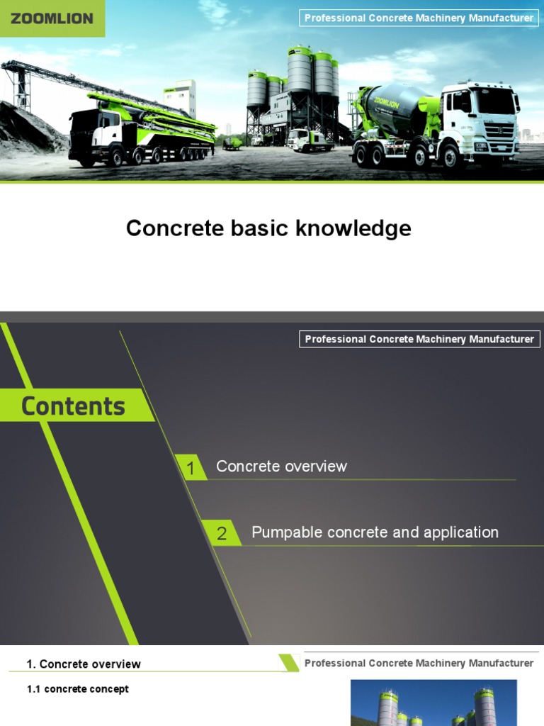 Chapter 1-Concrete Basic Knowledge | PDF | Concrete | Construction ...