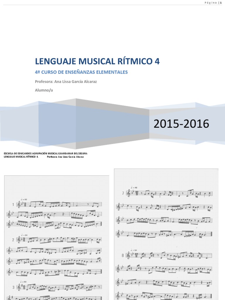 Lenguaje Ritmico 4 Curso | PDF