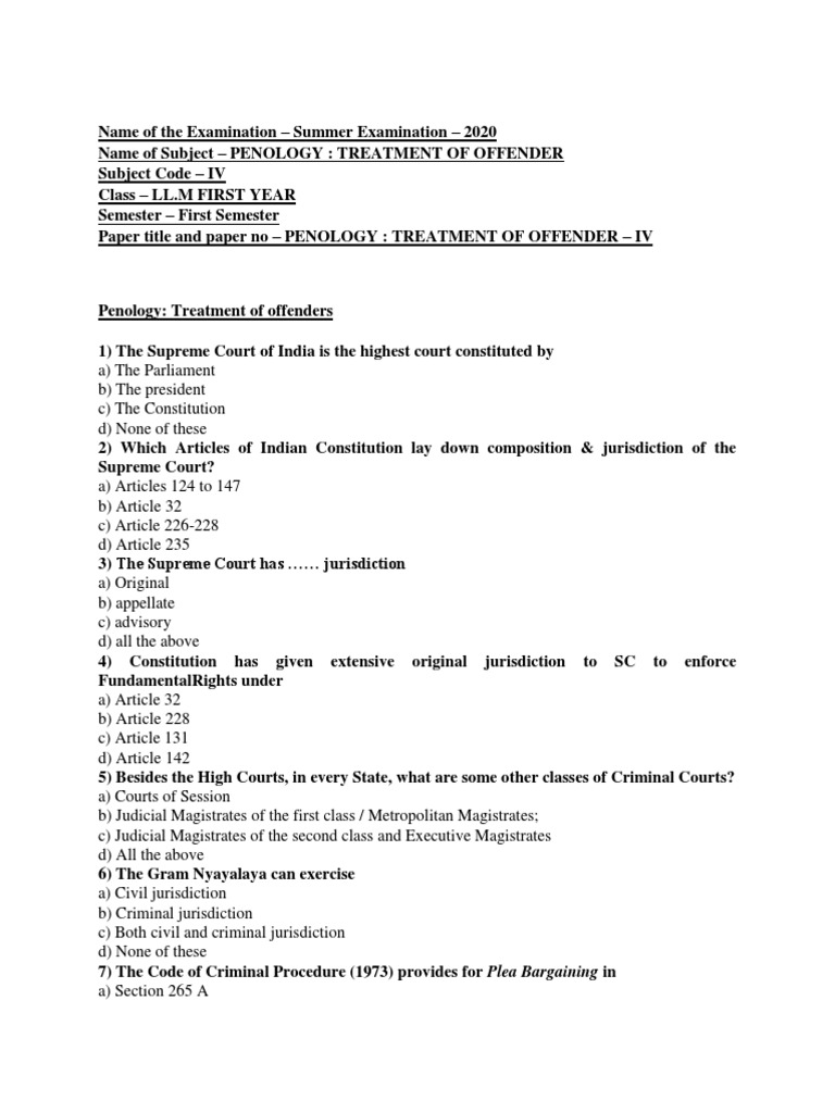 Overview of Penology and Offender Treatment | PDF | Prison | Probation