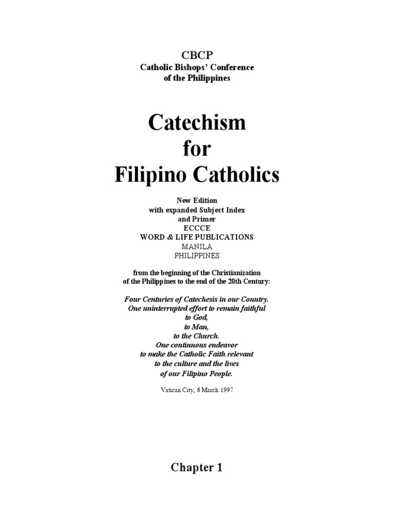 Catechism For Filipino Catholics: Catholic Bishops' Conference of The ...