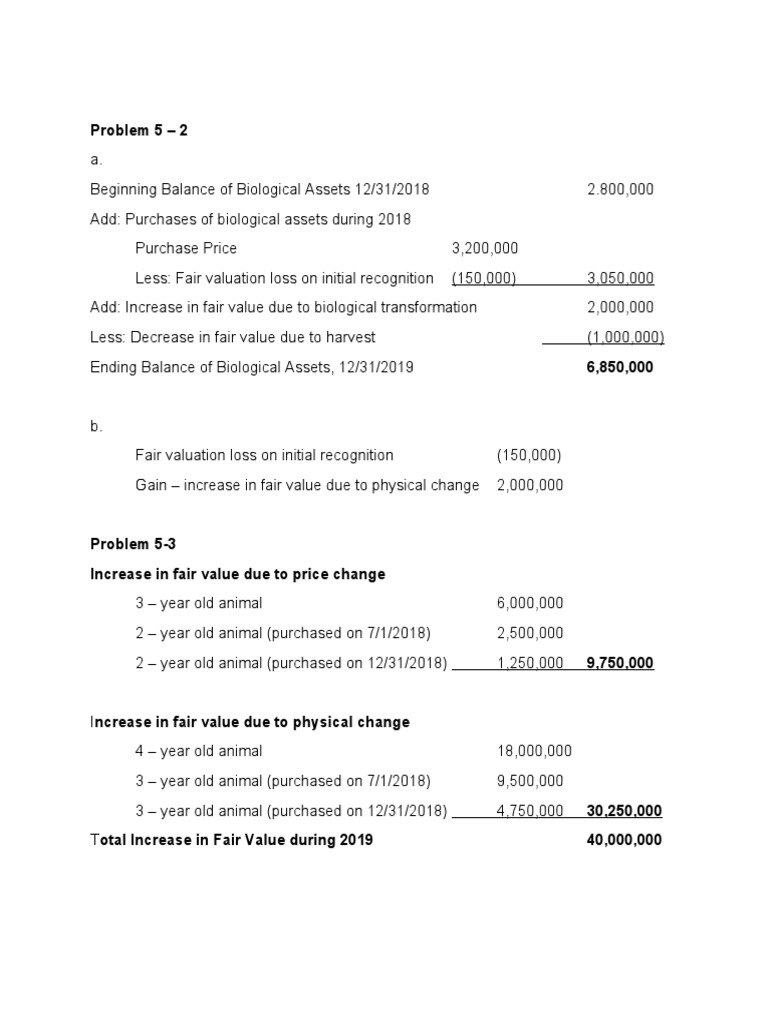 Answers Biological Assets | PDF | Fair Value | Valuation (Finance)