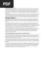 Understanding Pour Point in Crude Oil | PDF