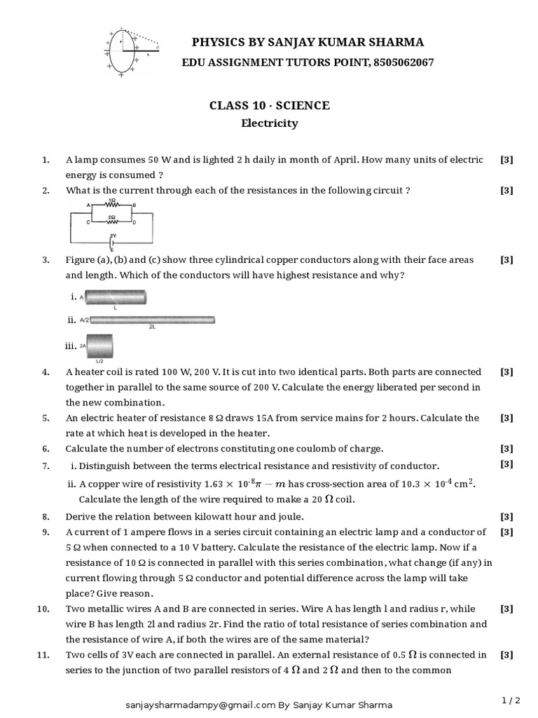 Physics by Sanjay Kumar Sharma: Edu Assignment Tutors Point, 8505062067 | PDF | Series And ...