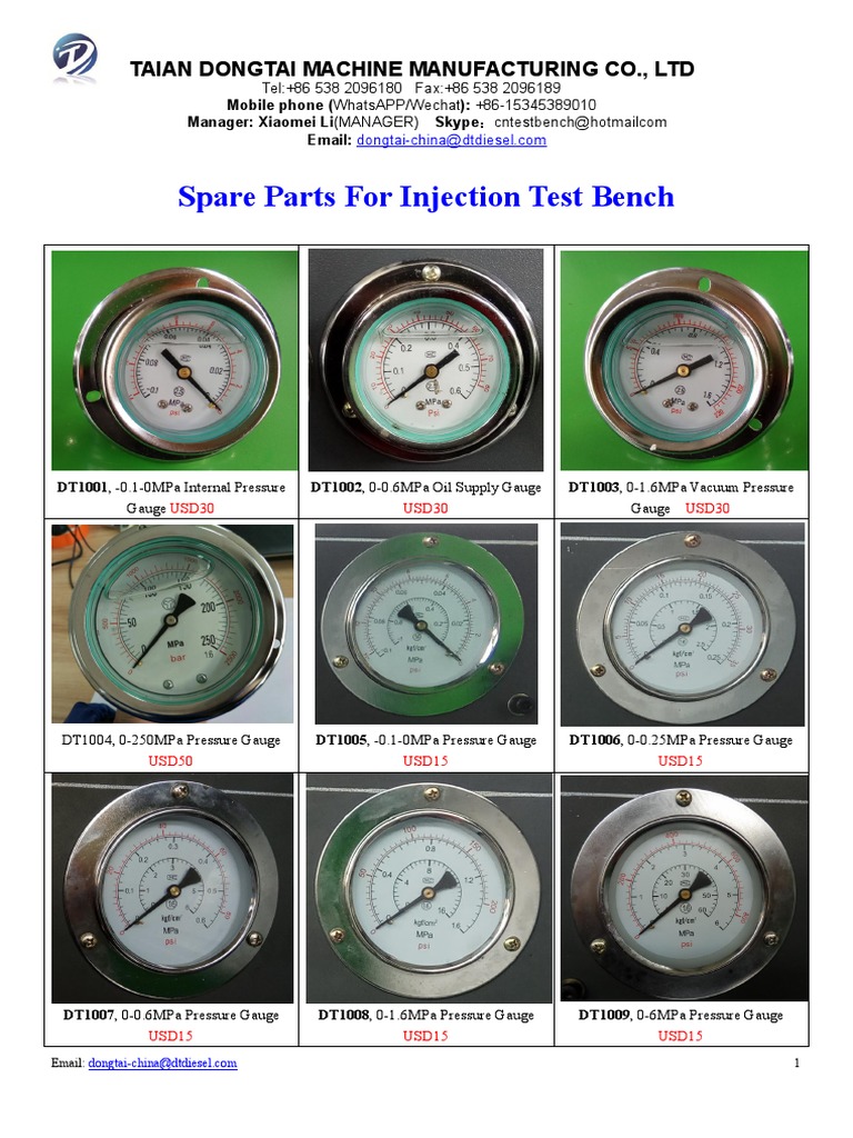 Test Bench Parts List | PDF | Mechanical Engineering | Equipment