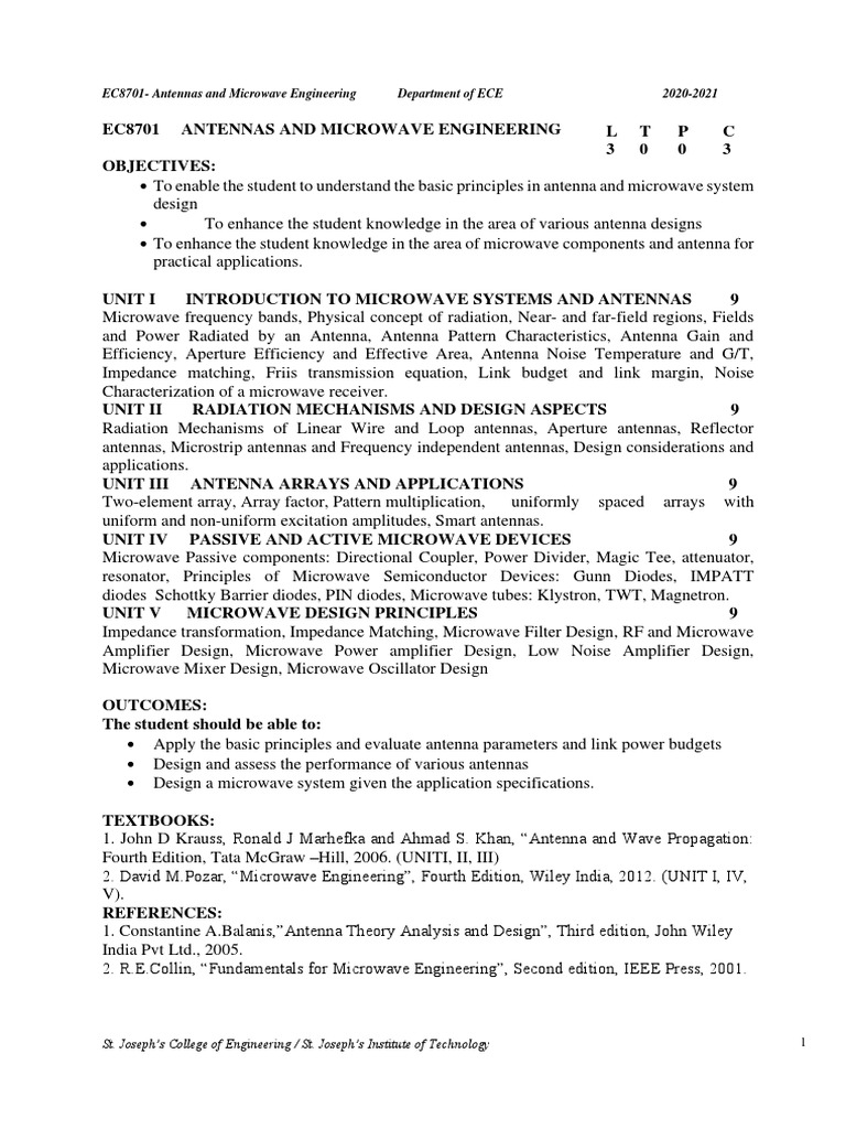 Question Bank | PDF | Antenna (Radio) | Microwave