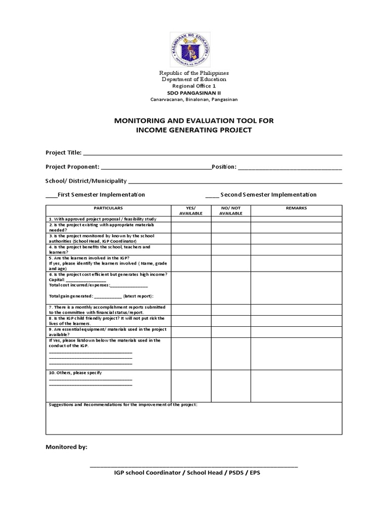Income Generating Project | PDF | Feasibility Study | Evaluation