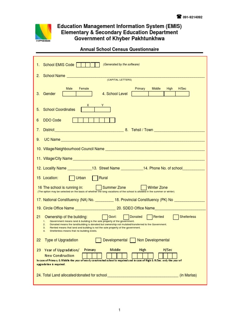 ASC Questionnaire 2017-18 | PDF | Classroom