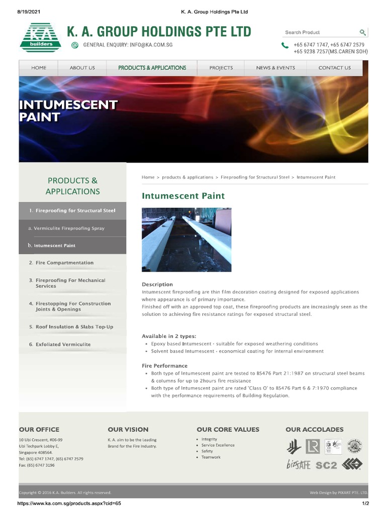 Fireproofing Coating - Intumescent Paint | PDF