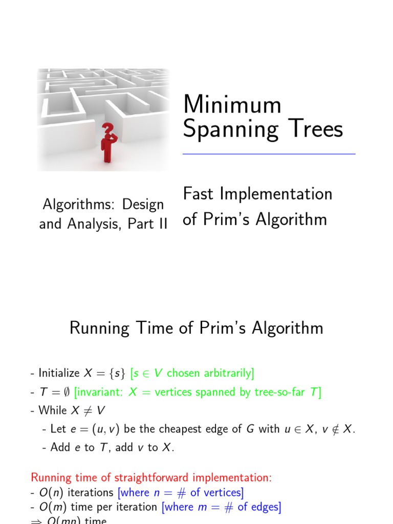 Minimum Spanning Trees: Fast Implementation of Prim's Algorithm | PDF | Theoretical Computer ...