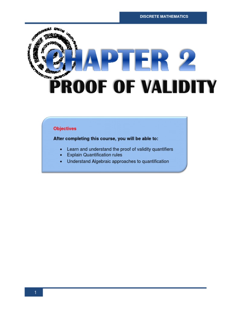 Chapter 2 - Proof of Validity | PDF | Mathematical Proof | Mathematics