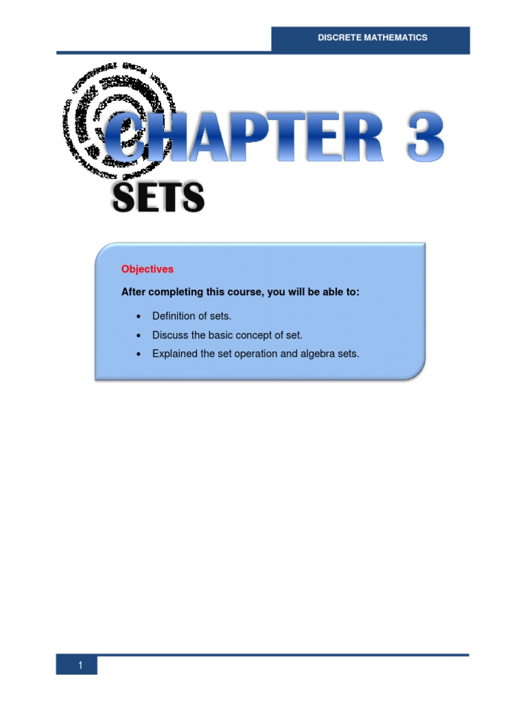 An Introduction to the Fundamental Concepts of Sets in Discrete Mathematics | PDF | Set ...