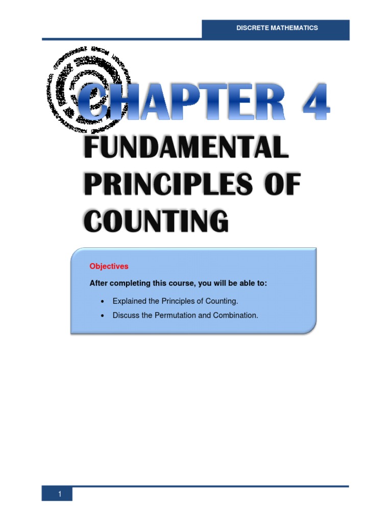 Chapter 4 - Fundamental Principles of Counting | Download Free PDF | Mathematical Concepts ...
