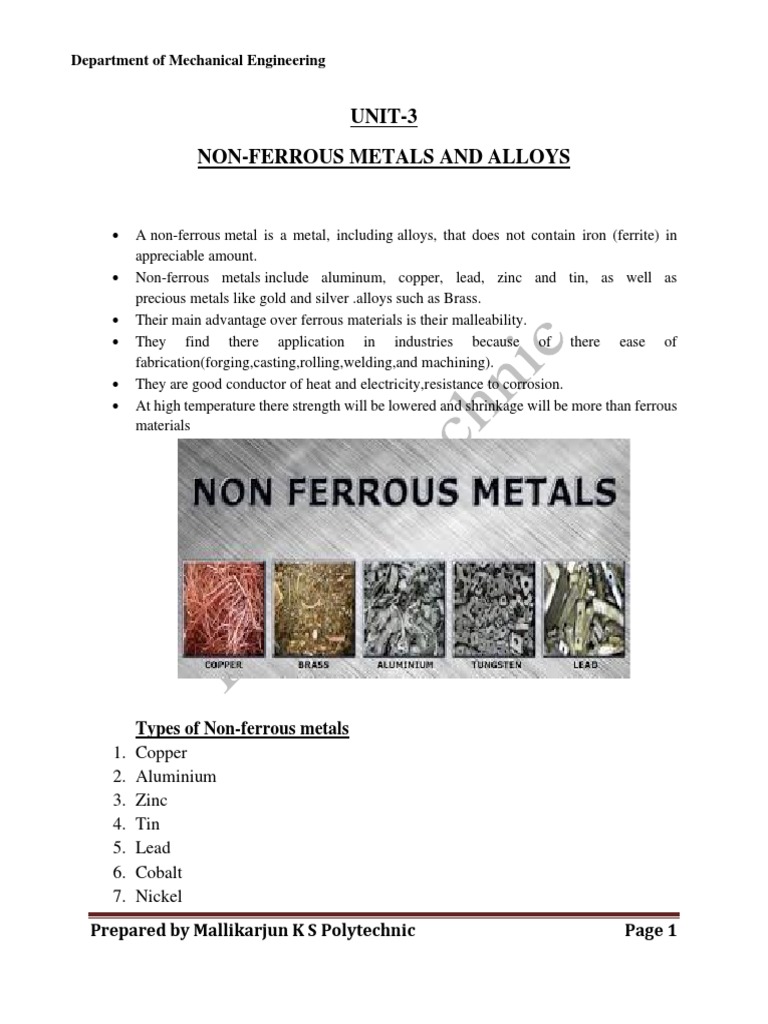Mse Notes Unit 3 Pdf Bronze Brass 8813