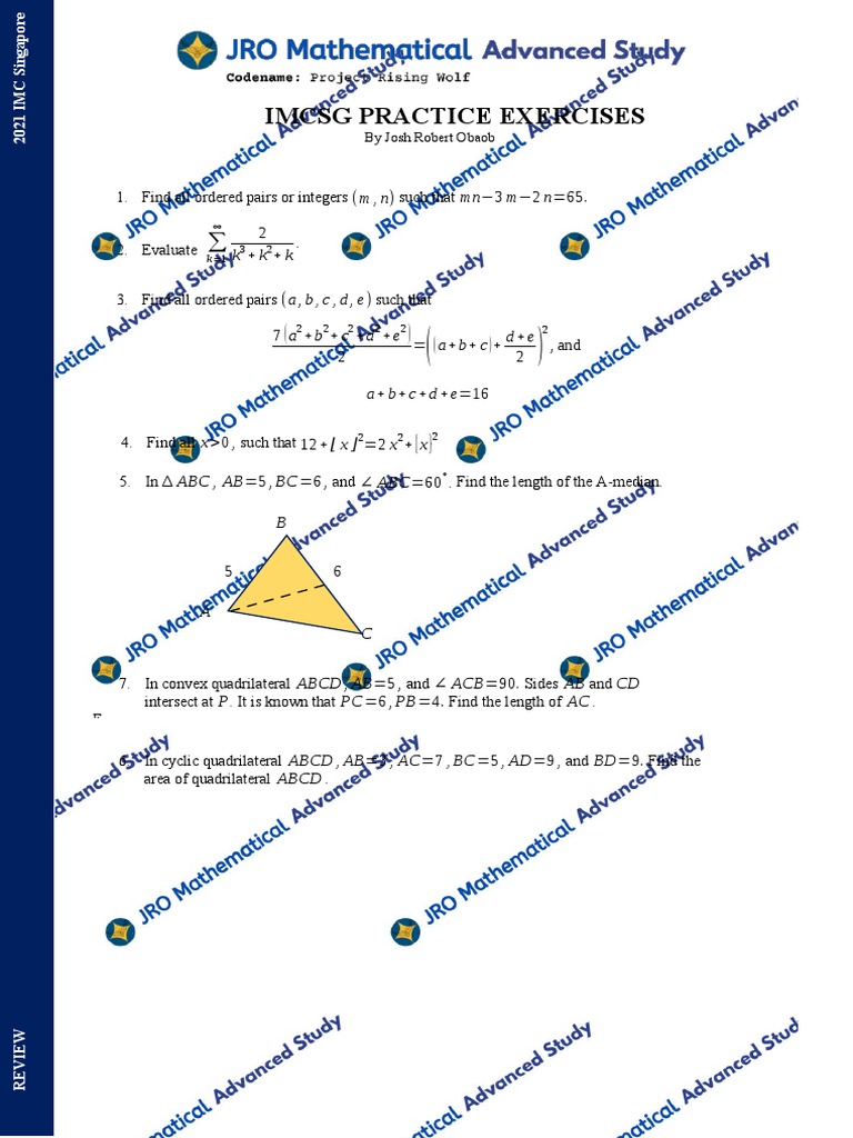 Math Problem Solving for IMC | PDF | Discrete Mathematics | Mathematics