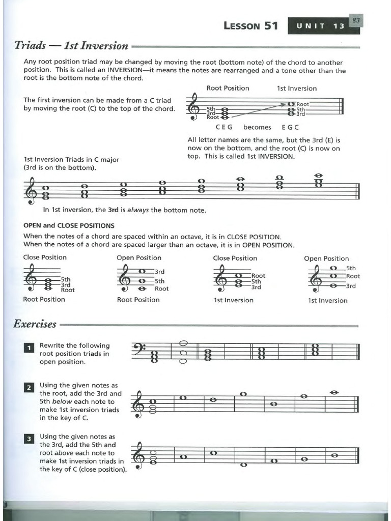 First Inversion | PDF