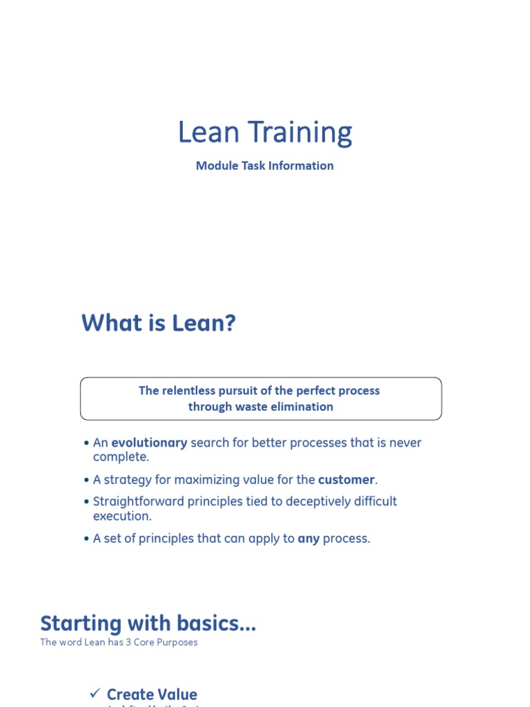 Lean Training: Principles & Practices | PDF | Inventory | Production ...